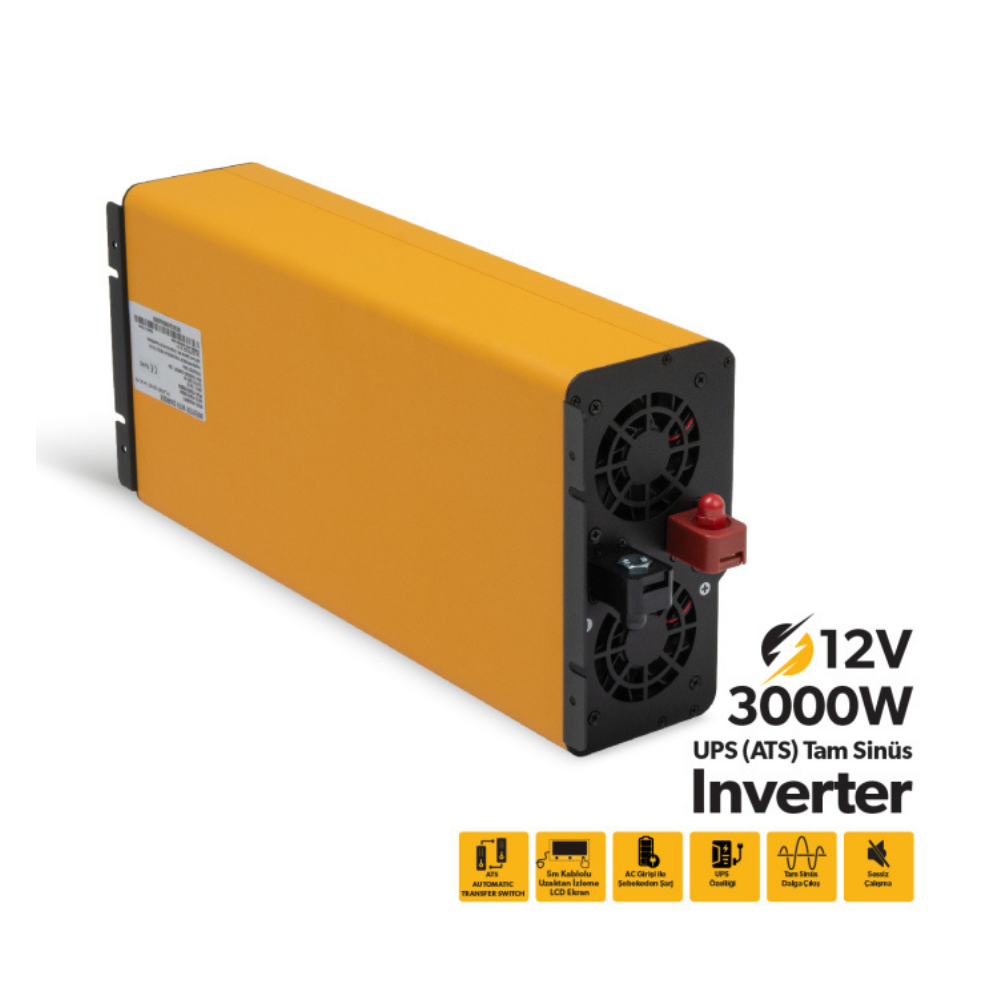 12V Volt-3000W Watt Ups Tam Sinüs İnverter I cinarelk.com