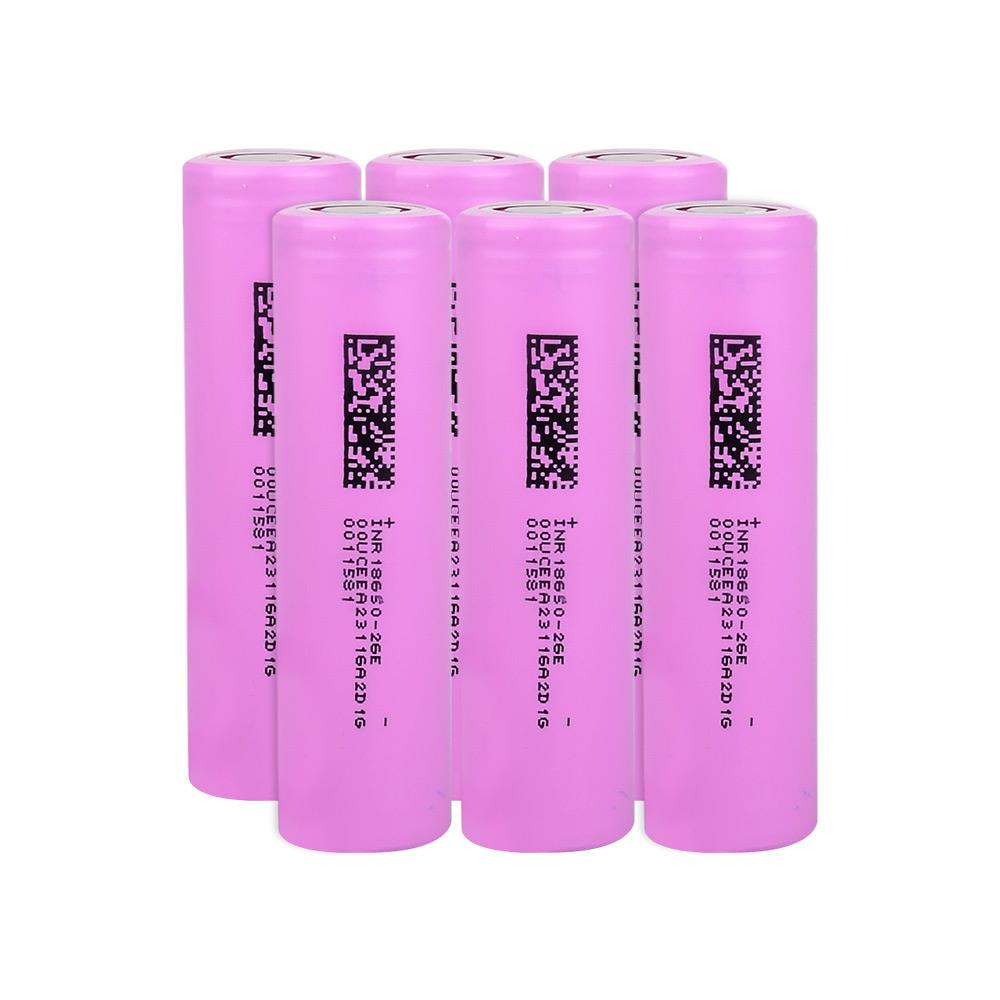 DMEGC INR18650-26E - 3.7V 2600 Mah Li-ion Şarjlı Pil - 7.5A 6 Lı Paket