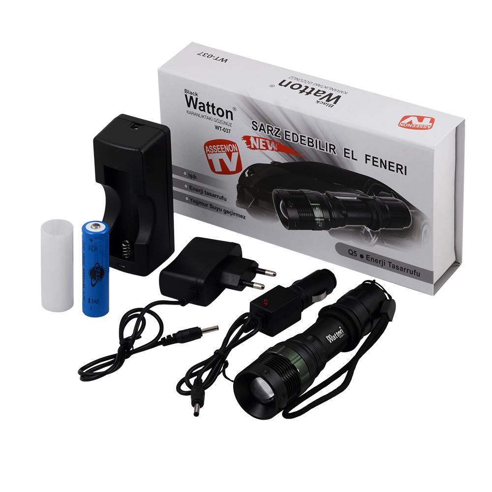 Watton WT-037 Şarjlı Ledli El Feneri - Pilburada.com
