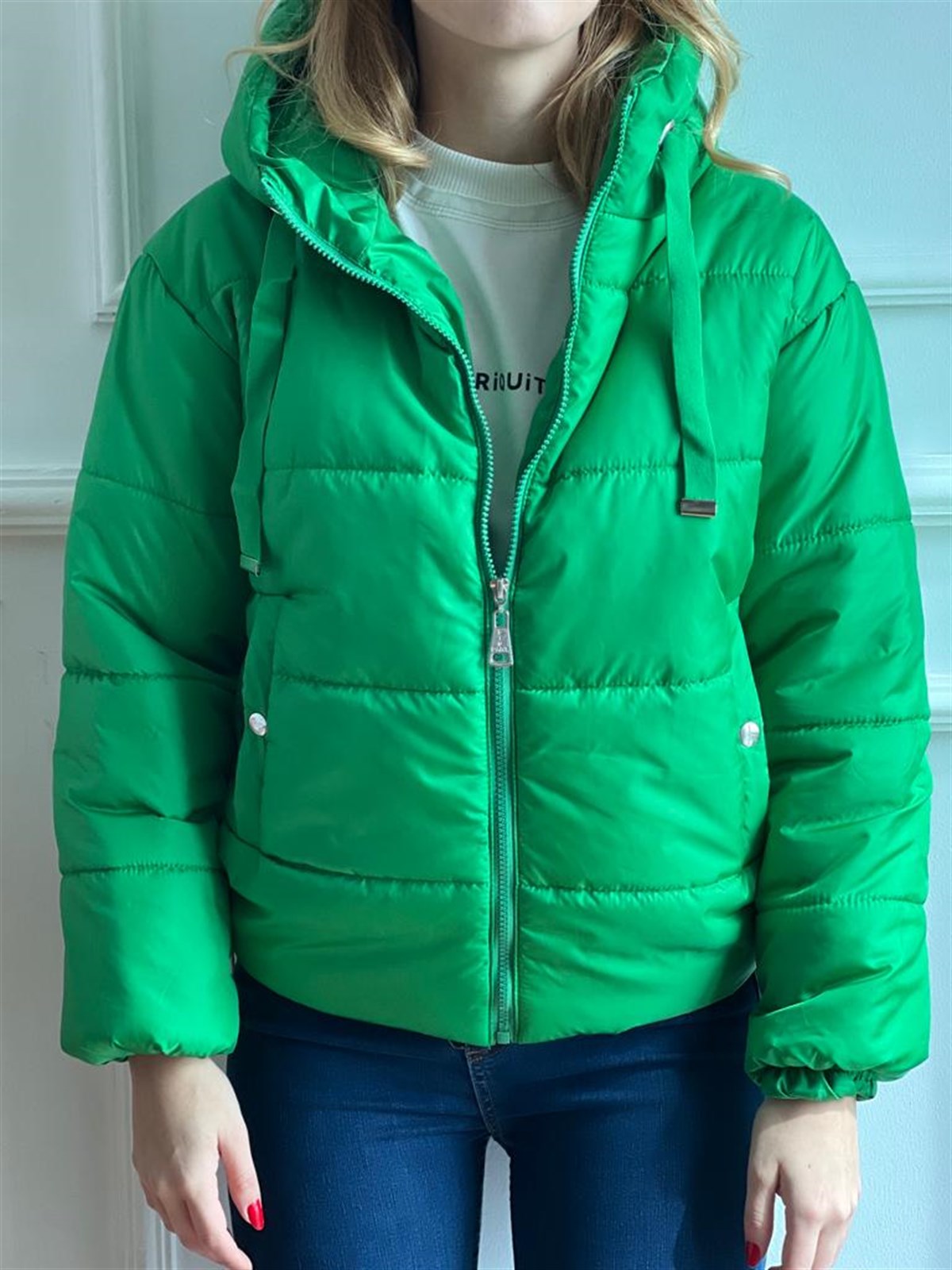 Kapüşonlu Şişme Mont 5117 Yeşil