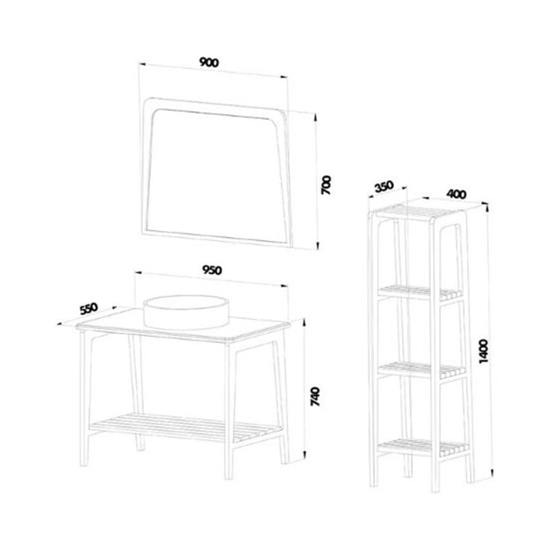 MARTAT ELISE 95 CM ALT+ÜST MODÜL