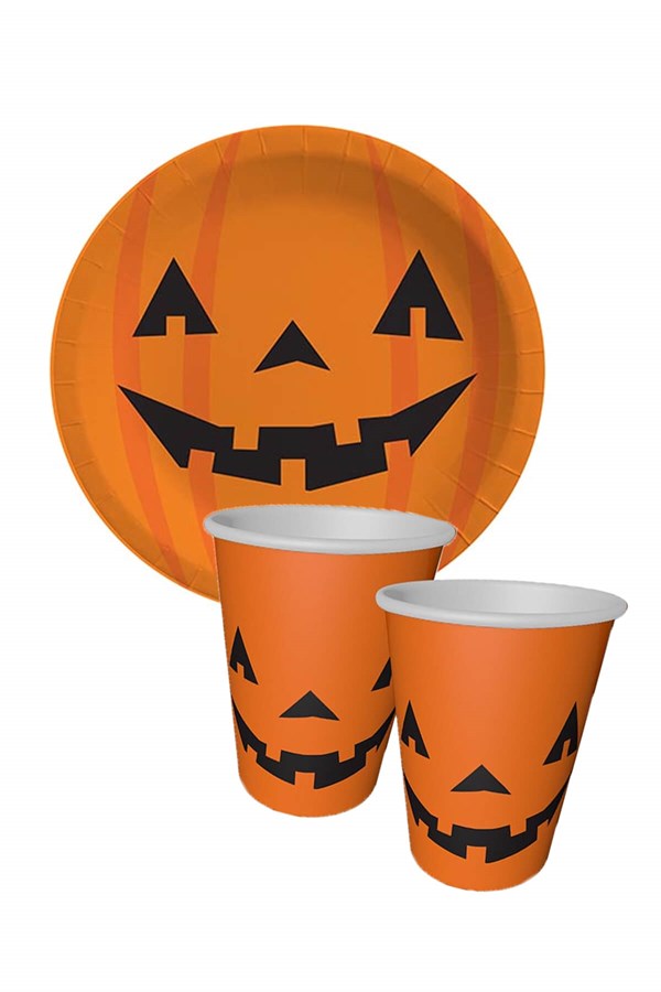 Cadılar Bayramı Hallowen Tabak Bardak Set | Partifabrik.com Cadılar Bayramı Hallowen Tabak Bardak Set | Partifabrik.com