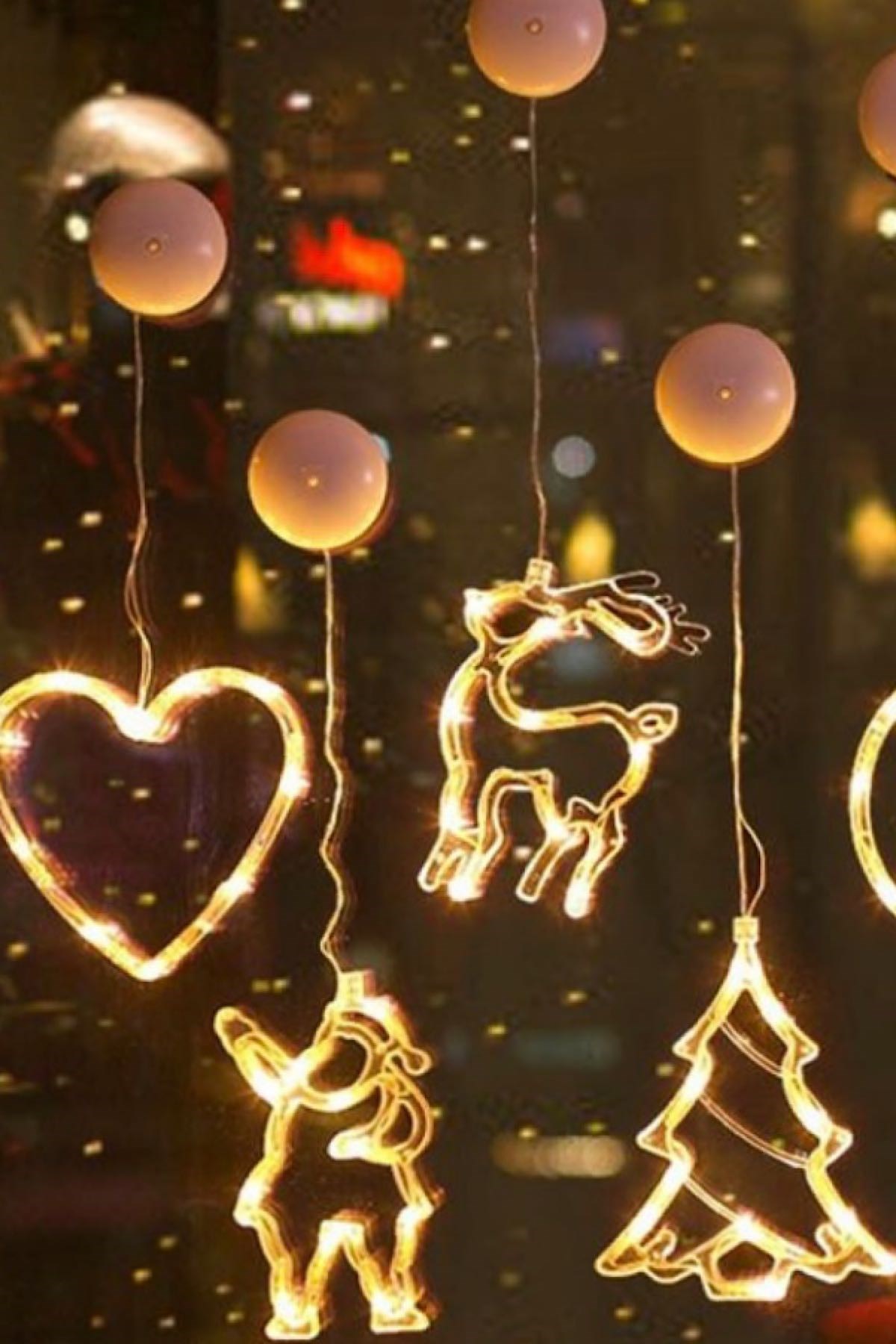 Noel Baba Led Işıklı Vitrin,Kapı ve Cam Süsü