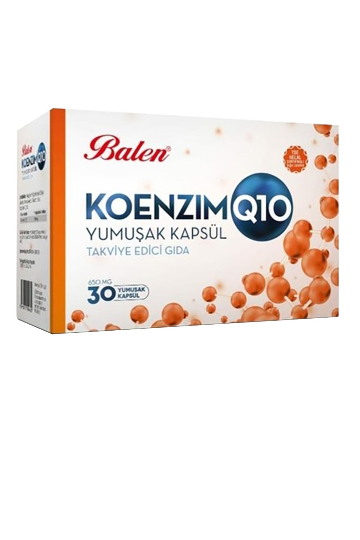 Balen Koenzim Q10 Yumuşak Kapsül 650mg x 30 Kapsül Coenzim Q10