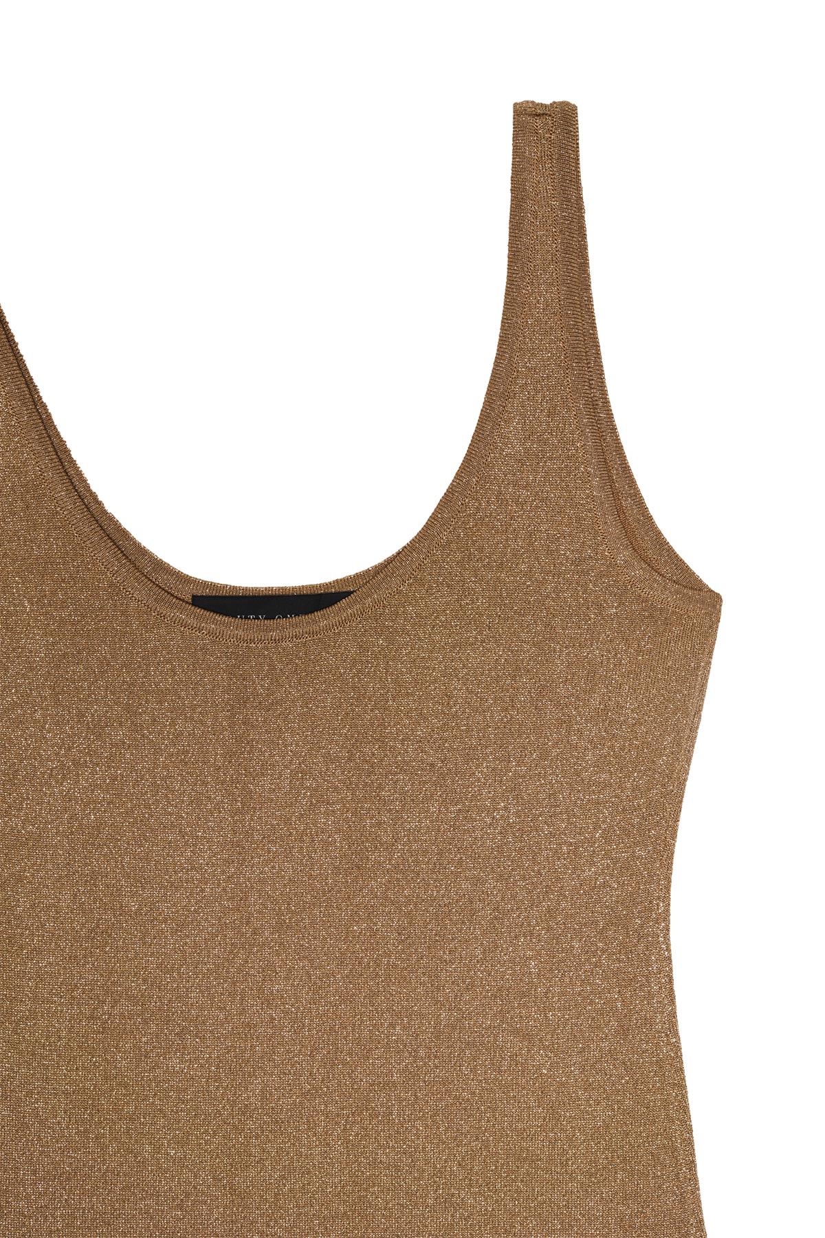 Gold Carrie Simli Triko Elbise