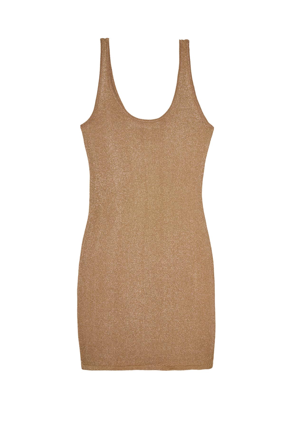 Gold Carrie Simli Triko Elbise