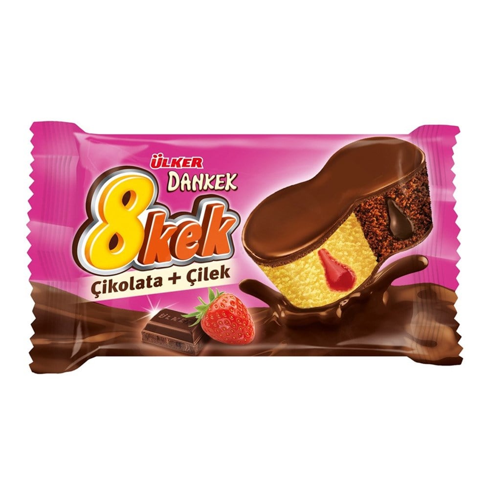 ULKER DANKEK 8 KEK CILEKLI 55 GR - Altunbilekler.com