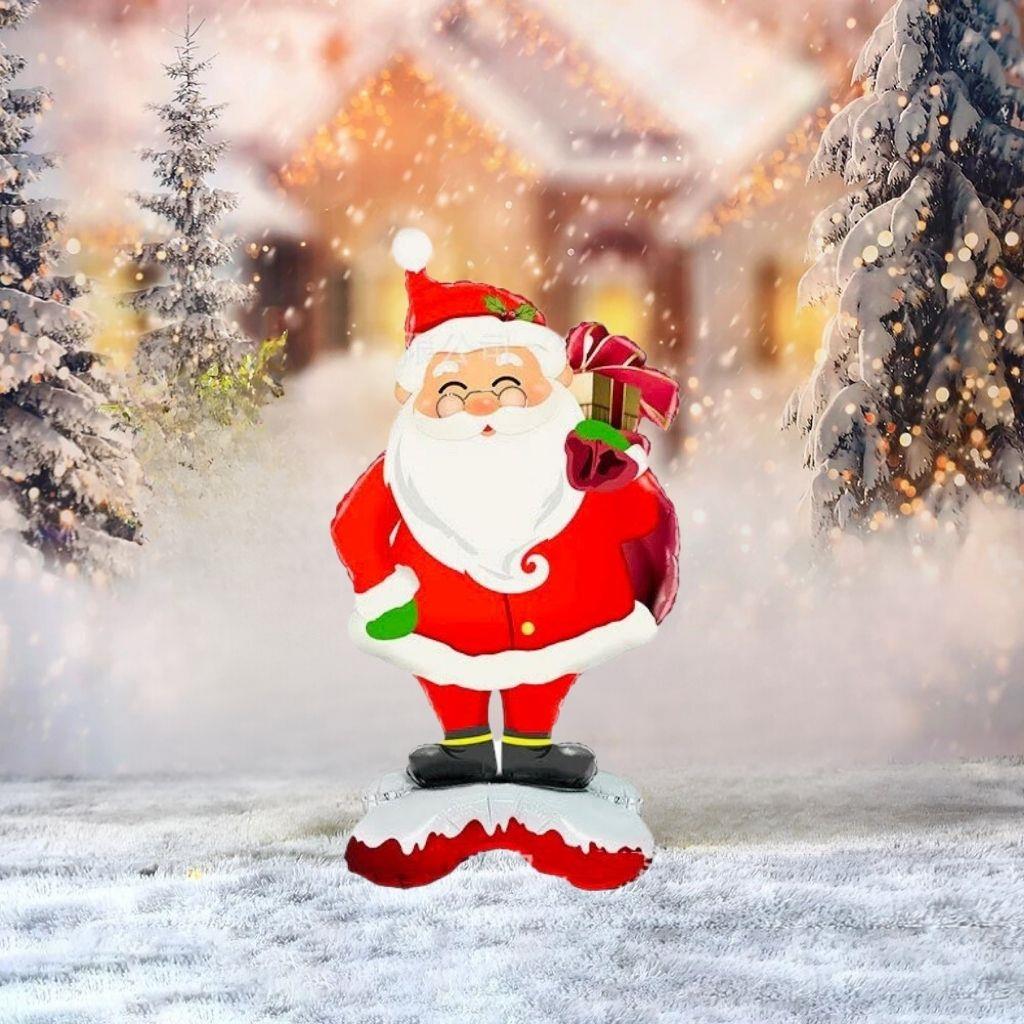 KBK Market Ayaklı Noel Baba 120 Cm | Renkli ve Şık Yılbaşı Temalı Balonlar