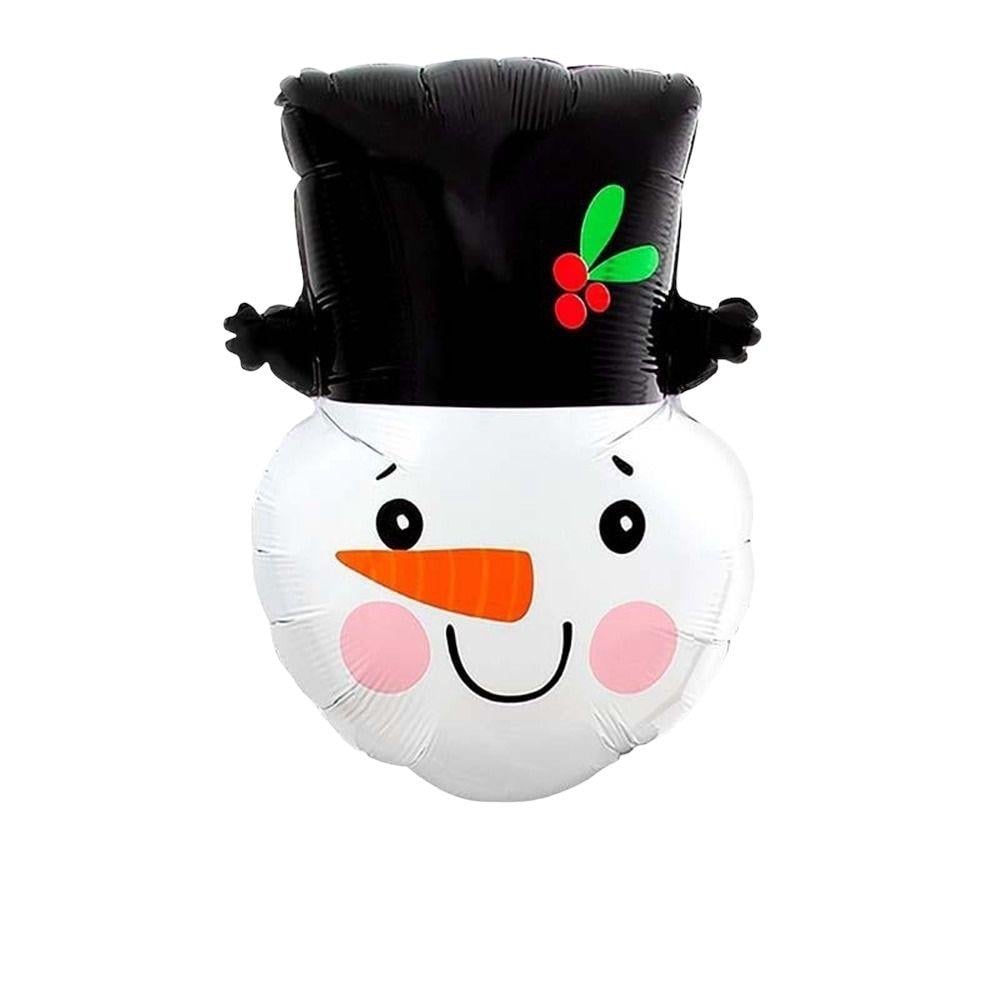 KBK Market Yılbaşı Kardan Adam Kafa Folyo Balon 58x43 cm | Renkli ve Şık Yılbaşı Temalı Balonlar