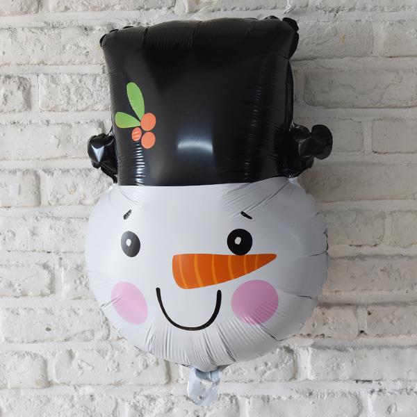 KBK Market Yılbaşı Kardan Adam Kafa Folyo Balon 58x43 cm | Renkli ve Şık Yılbaşı Temalı Balonlar