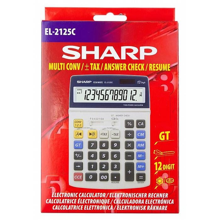 Sharp EL2125C Masaüstü 12 Haneli Hesap Makinesi