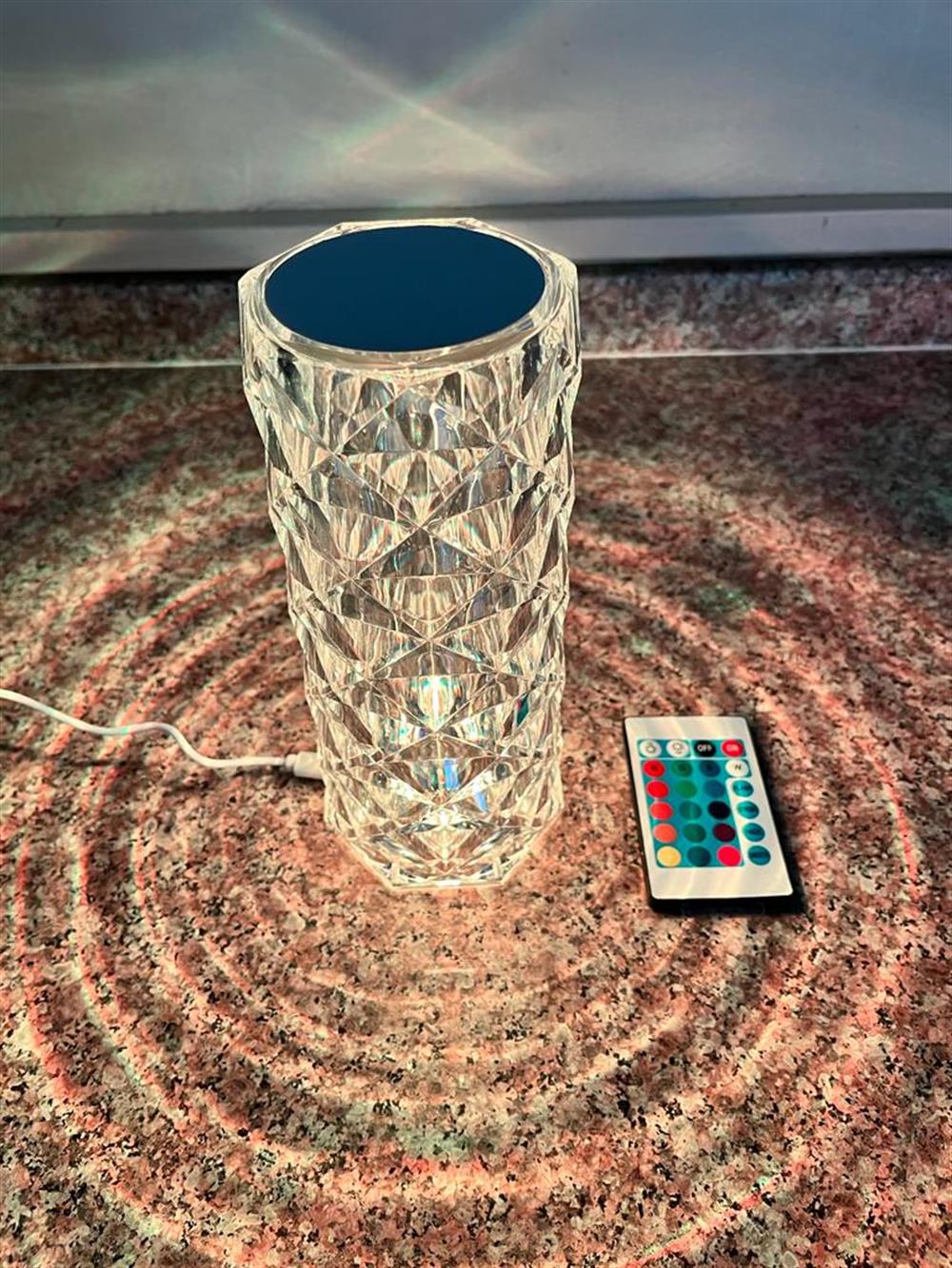Kristal Elmas Led Dokunmatik Sensör Usb Şarjlı Masa Lambası Kristal Elmas Led Dokunmatik Sensör Usb Şarjlı Masa Lambası