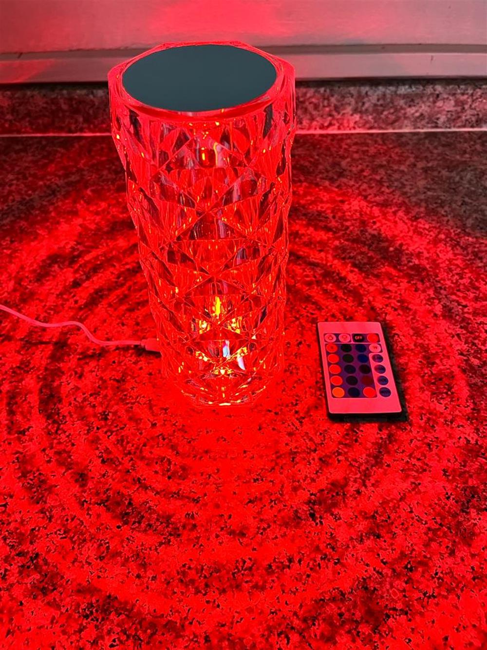Kristal Elmas Led Dokunmatik Sensör Usb Şarjlı Masa Lambası Kristal Elmas Led Dokunmatik Sensör Usb Şarjlı Masa Lambası