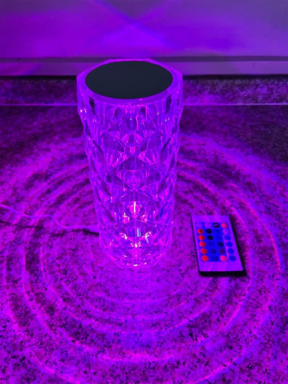 Kristal Elmas Led Dokunmatik Sensör Usb Şarjlı Masa Lambası Kristal Elmas Led Dokunmatik Sensör Usb Şarjlı Masa Lambası