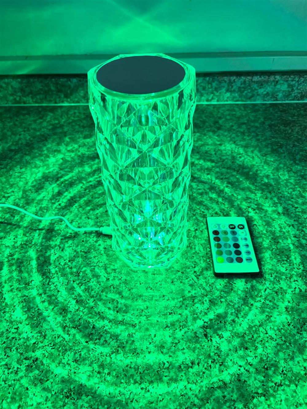 Kristal Elmas Led Dokunmatik Sensör Usb Şarjlı Masa Lambası Kristal Elmas Led Dokunmatik Sensör Usb Şarjlı Masa Lambası