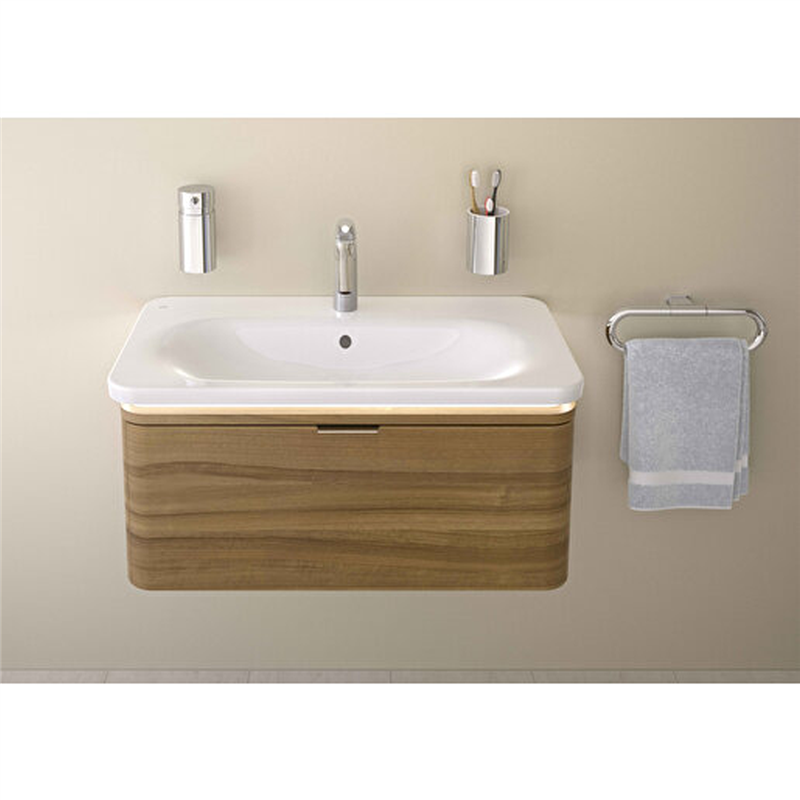 Vitra Nest Trendy Lavabo Dolabı 60 Cm, Bir Çekmeceli Hareli Doğal Ahşap ...