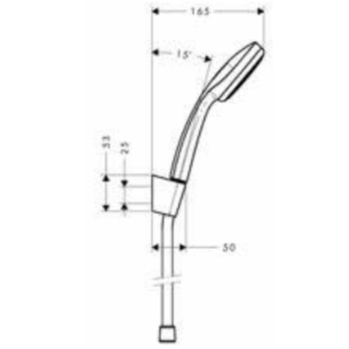 Hansgrohe Croma 100 Duş Askı Seti Mono 125 Cm Duş Hortumu Bauzade