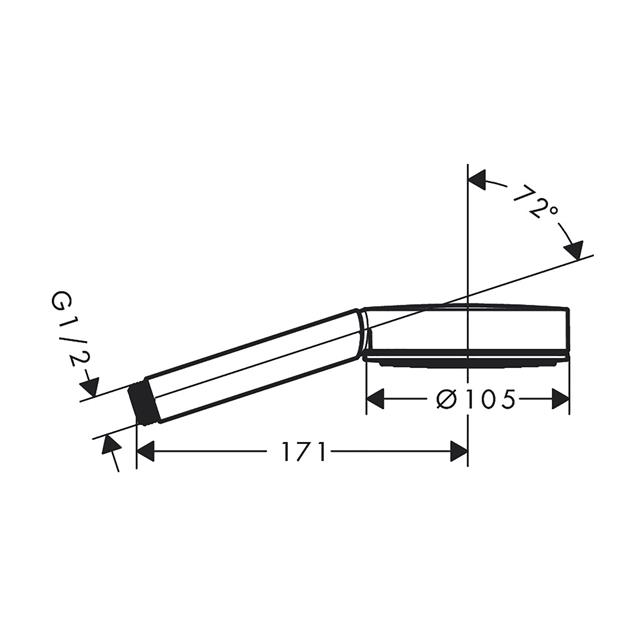 Hansgrohe Pulsify S El Duşu Satin Siyah 105 1jet Bauzade