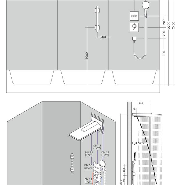 Hansgrohe Rainmaker Select Tepe duşu 580 3 jet Beyaz / Krom | Bauzade