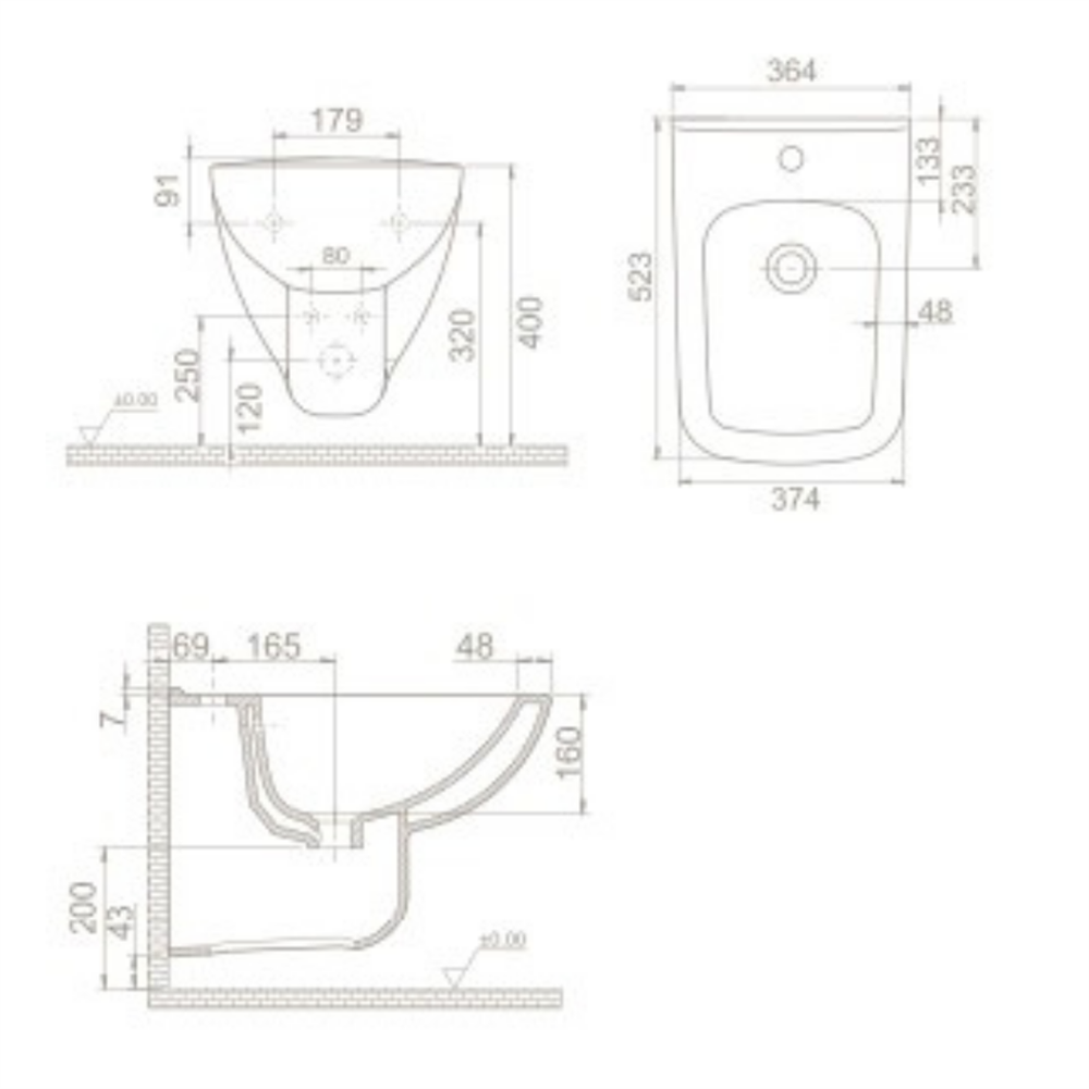 Turkuaz Duru Asma Bide Beyaz BW003092U003Y02102 | Bauzade