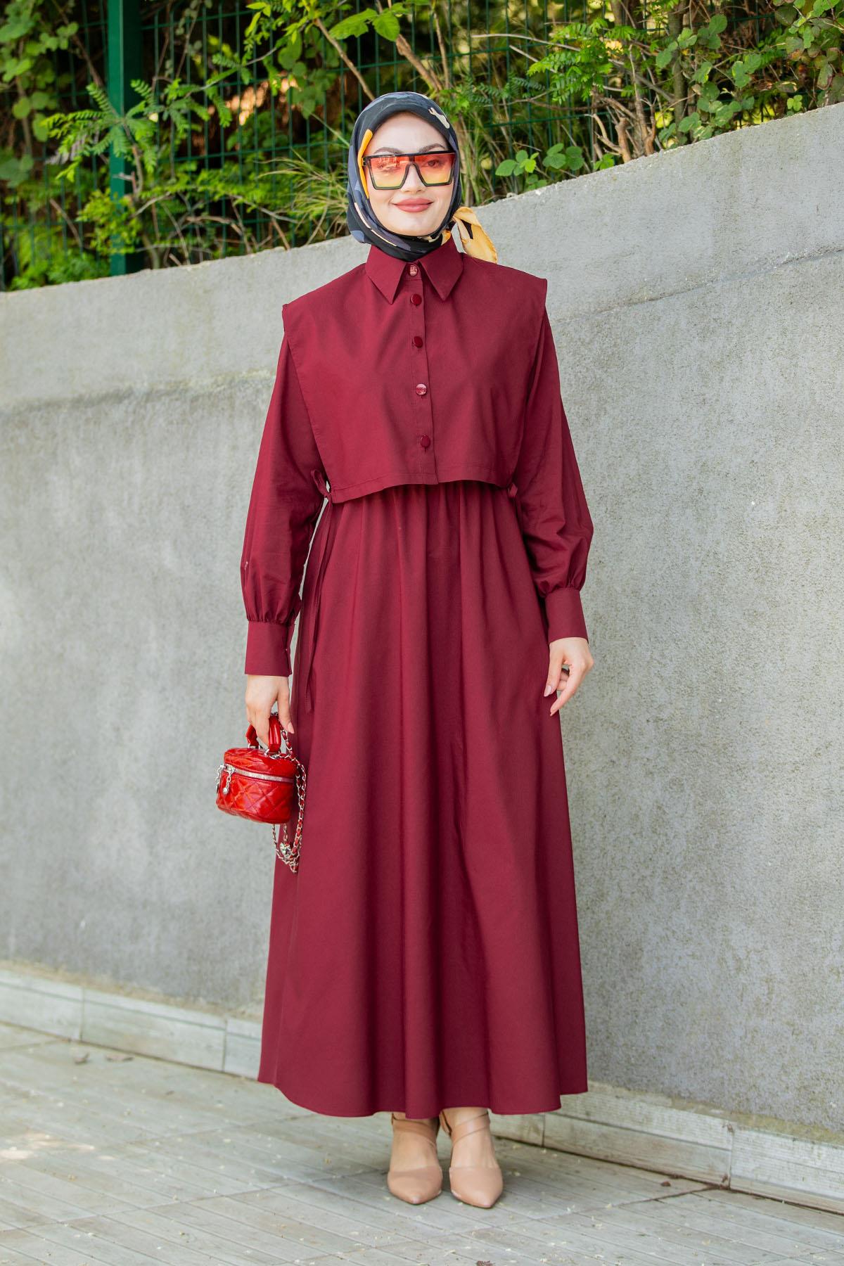 Üst Cepkenli Pamuk Cotton Elbise