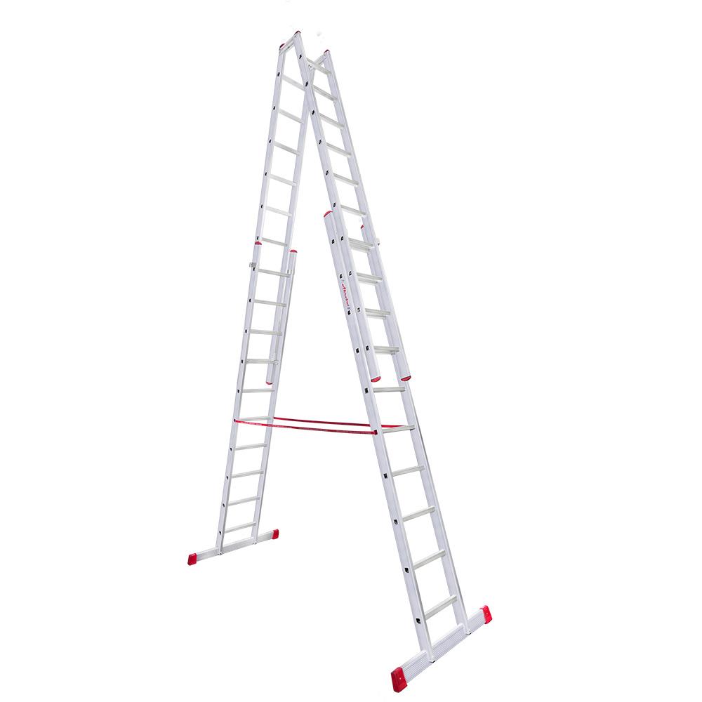 Akrobat A Tipi Çift Sürgülü Alüminyum Merdiven 2X350 Cm