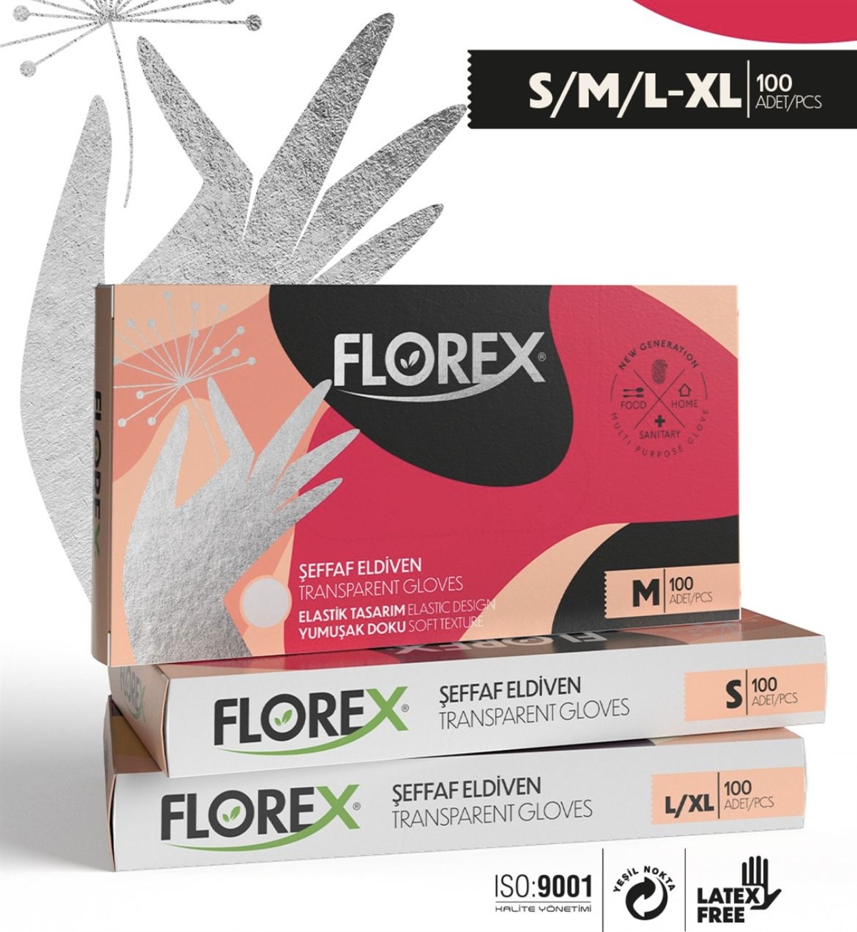 Florex Eldiven Şeffaf 100'lü Paket