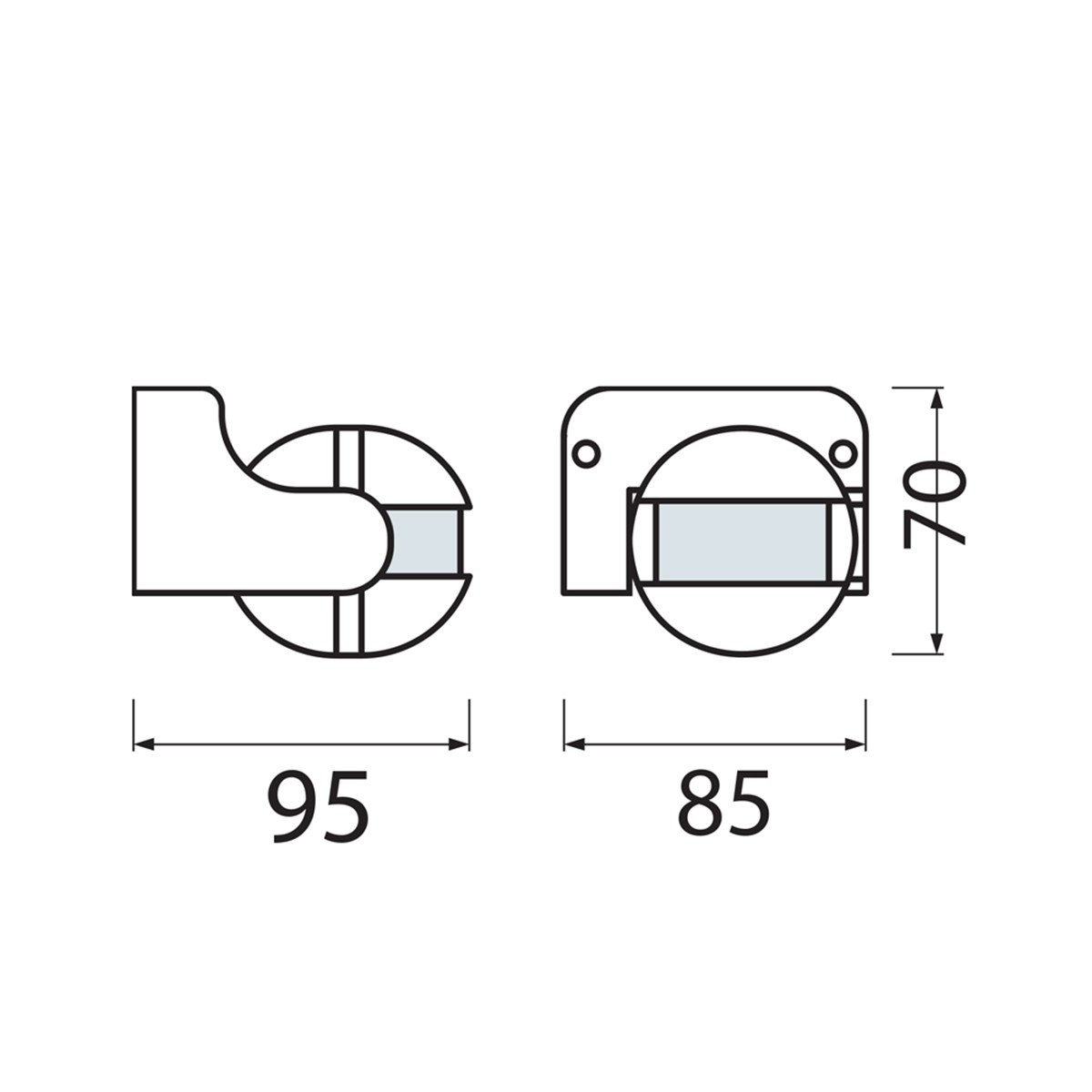Horoz Linea 180° Derece Sensör Siyah