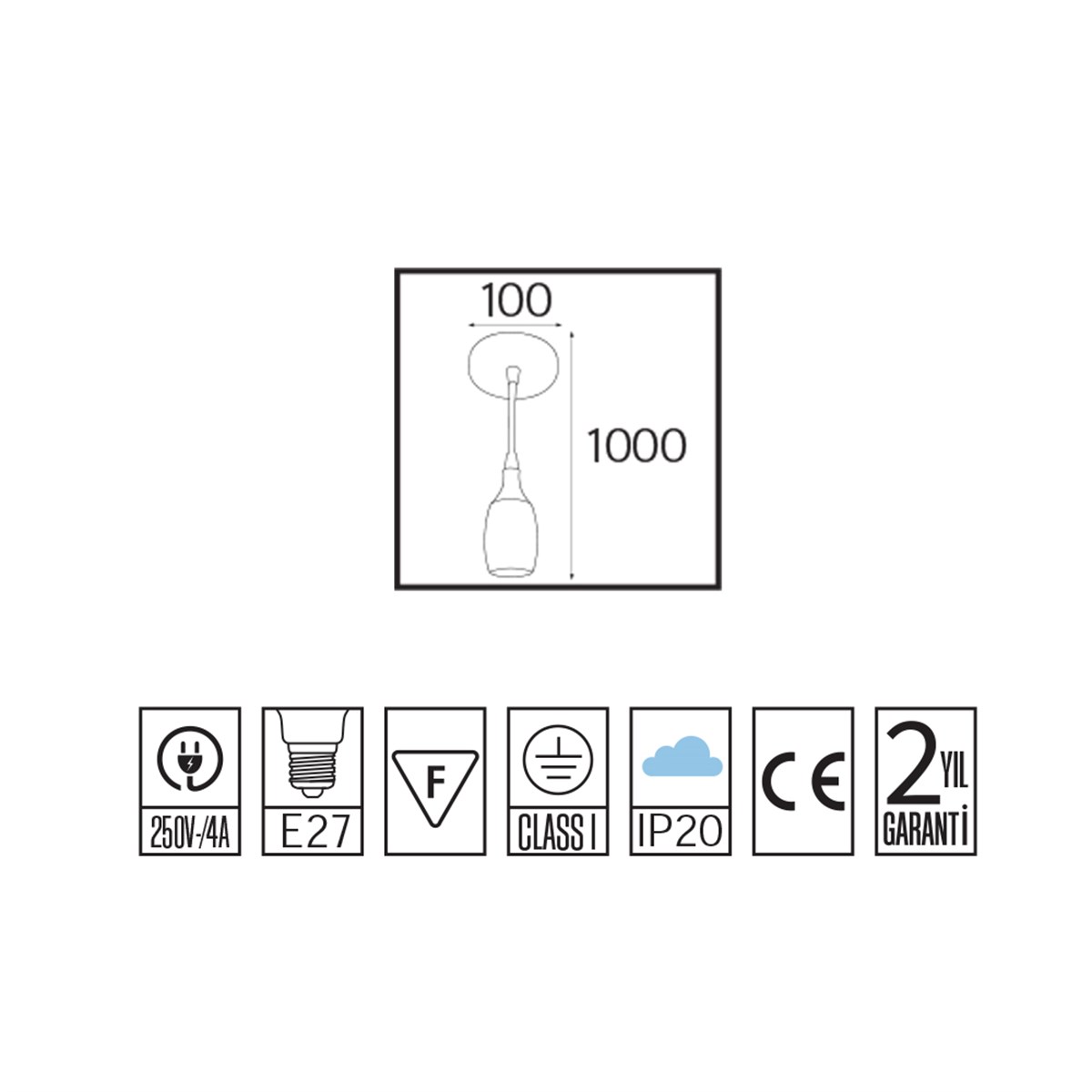 Horoz Tesla Bakır Sarkıt Armatür