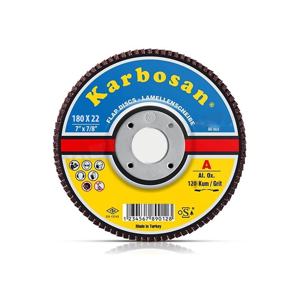 Karbosan Flap Disk 180 mm 120 Kum 30590 Karbosan Flap Disk 180 mm 120 Kum 30590