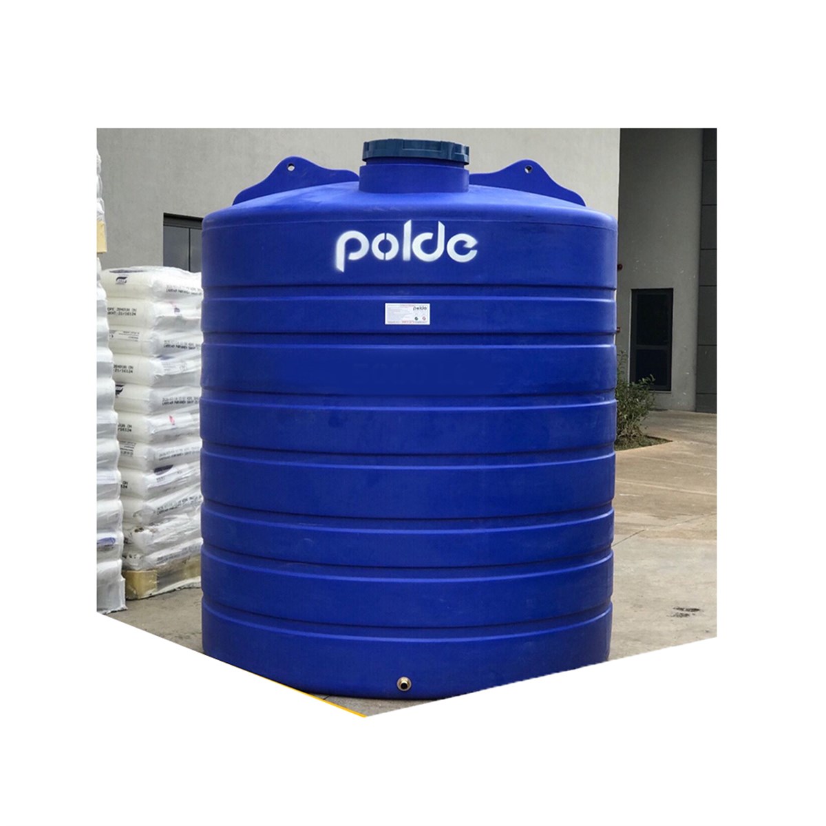Polde Polietilen Çift Katlı Dik Uzun Mavi Su Deposu 750 Lt