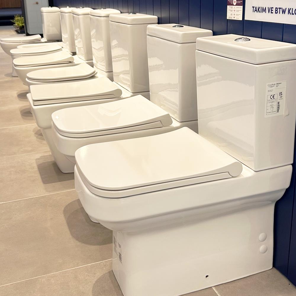 Turkuaz Cerastyle Noura Duvara Sıfır Ara Musluklu Klozet Takımı (Uf ...