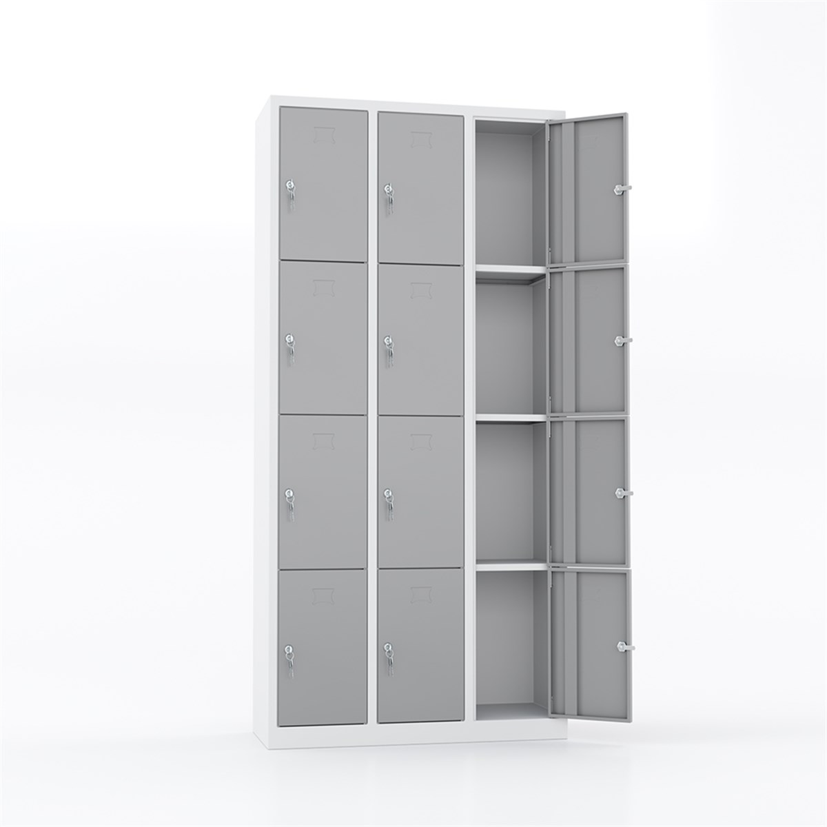 Usta Çelik Emanet Dolabı Metal 12 Gözlü 99X40X195 U-Gz012