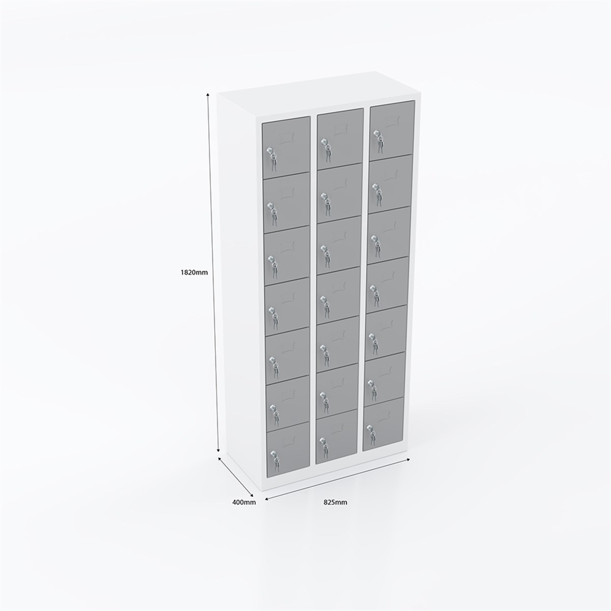 Usta Çelik Emanet Dolabı Metal 21 Gözlü 83X40X182 U-Gz021