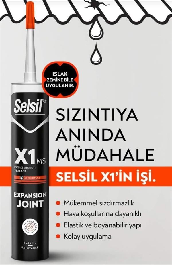 Selsil X1 MS Polimer Mastik 290 Ml Gri