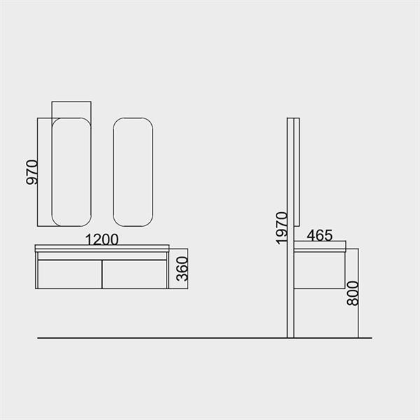 Ubm Assos 120 Cm Banyo Dolabı - Beyaz
