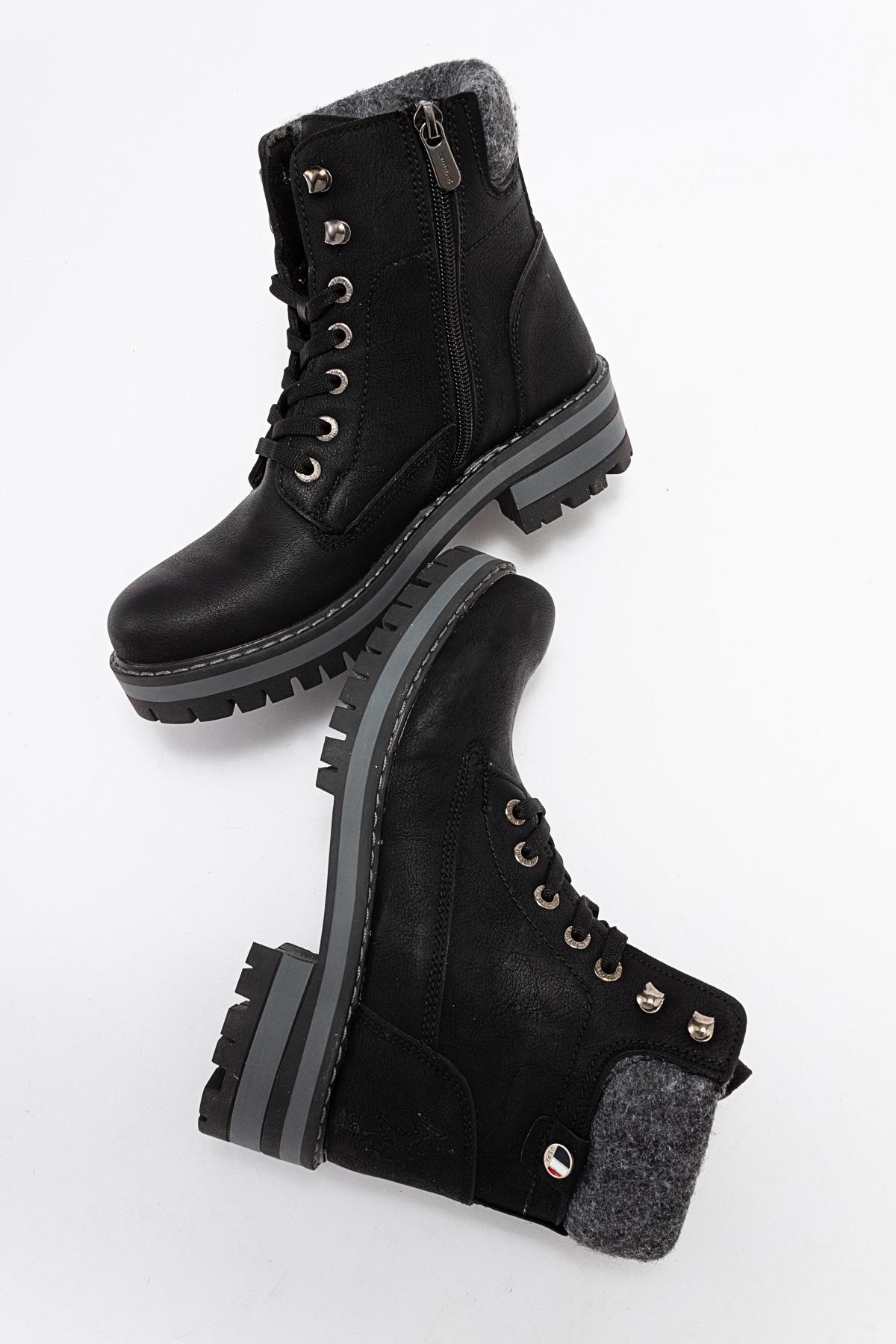 Kaydırmaz Kürklü Kar Bot SİYAH