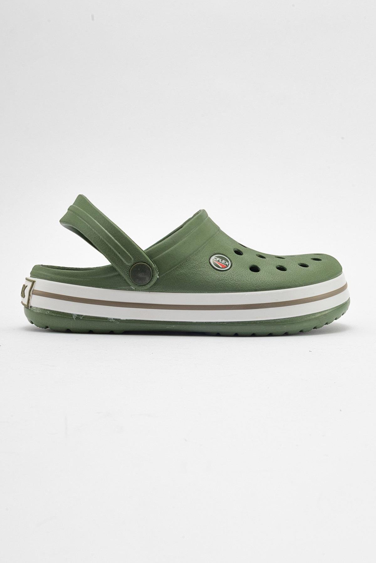 Sabo Kadın Terlik HAKİ BEYAZ HAKİ