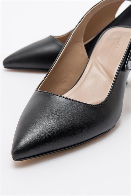 Kadın Stiletto Ayakkab SİYAH CİLT