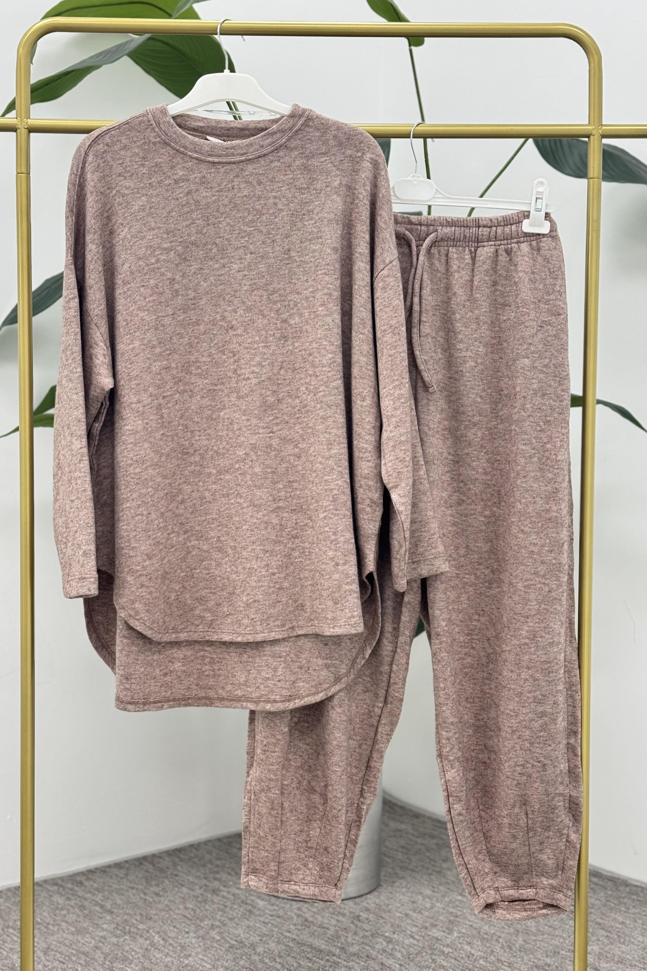 Konik Pantolonlu Basıc Takım 33346 - Bilen Giyim