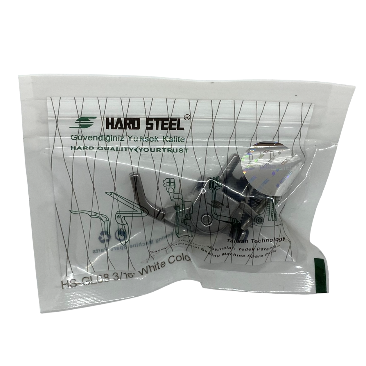 Düz Makine Fitil Beyaz Teker Ayak / HS-GL08 3/16