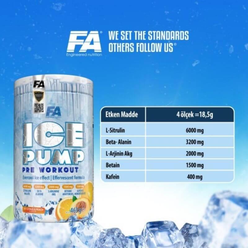 FA ICE Pump Pre Workout 463 Gr | eprotein.com.tr