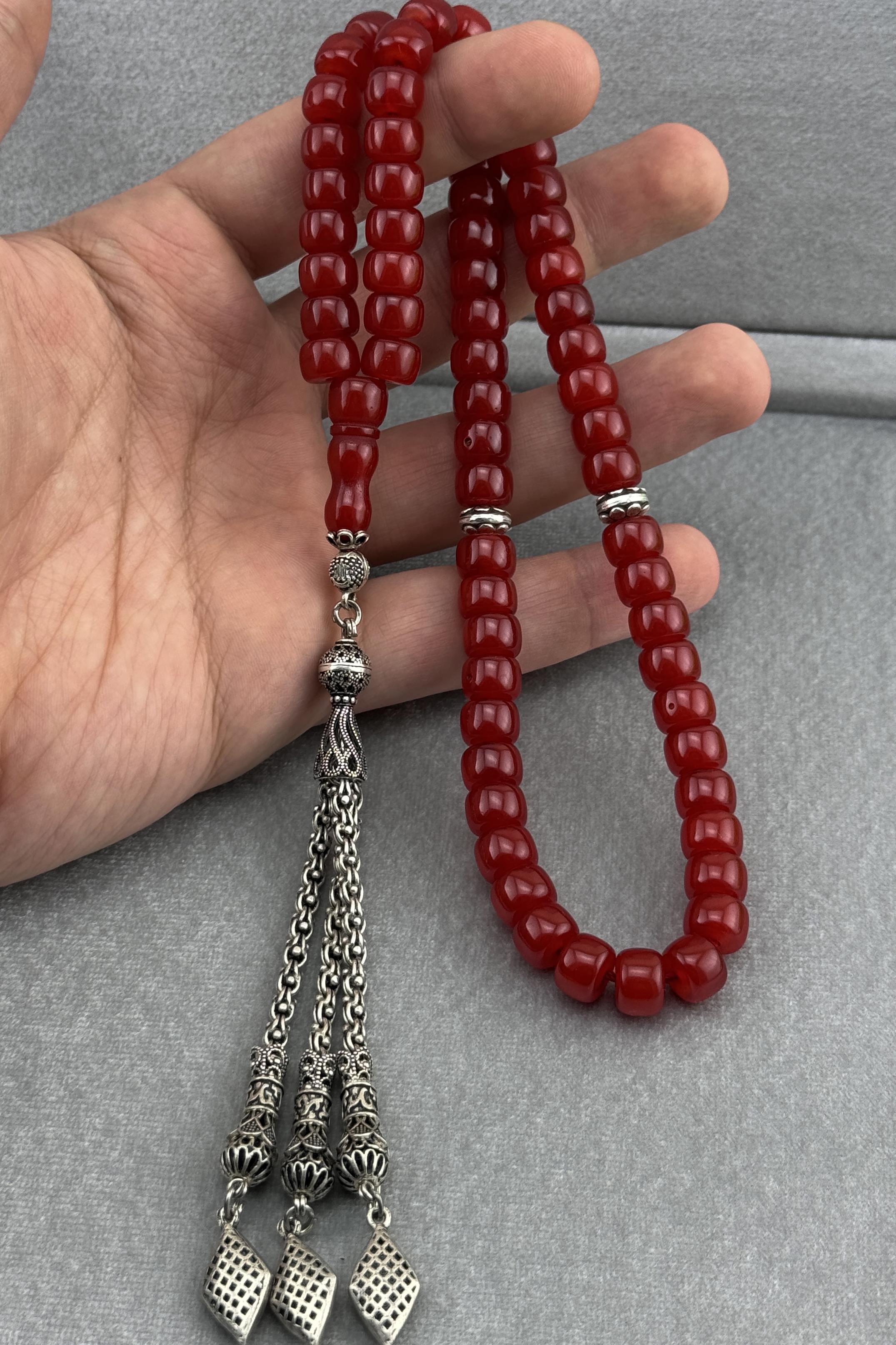 65 Habbe Osmanlı Sıkma Kehribar - Kevser Antik