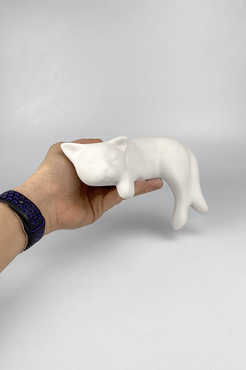 Uyuyan Kedi Seramik Bisküvi - Refsan