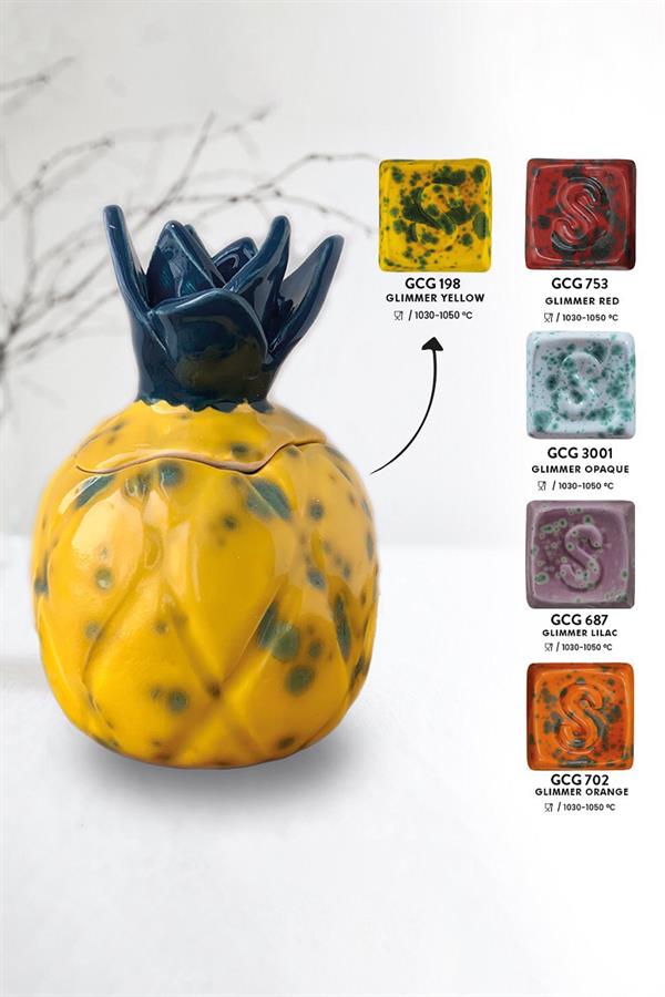 Refsan Artistik Seramik Sırı - GCG198 Glimmer Yellow- Refsan