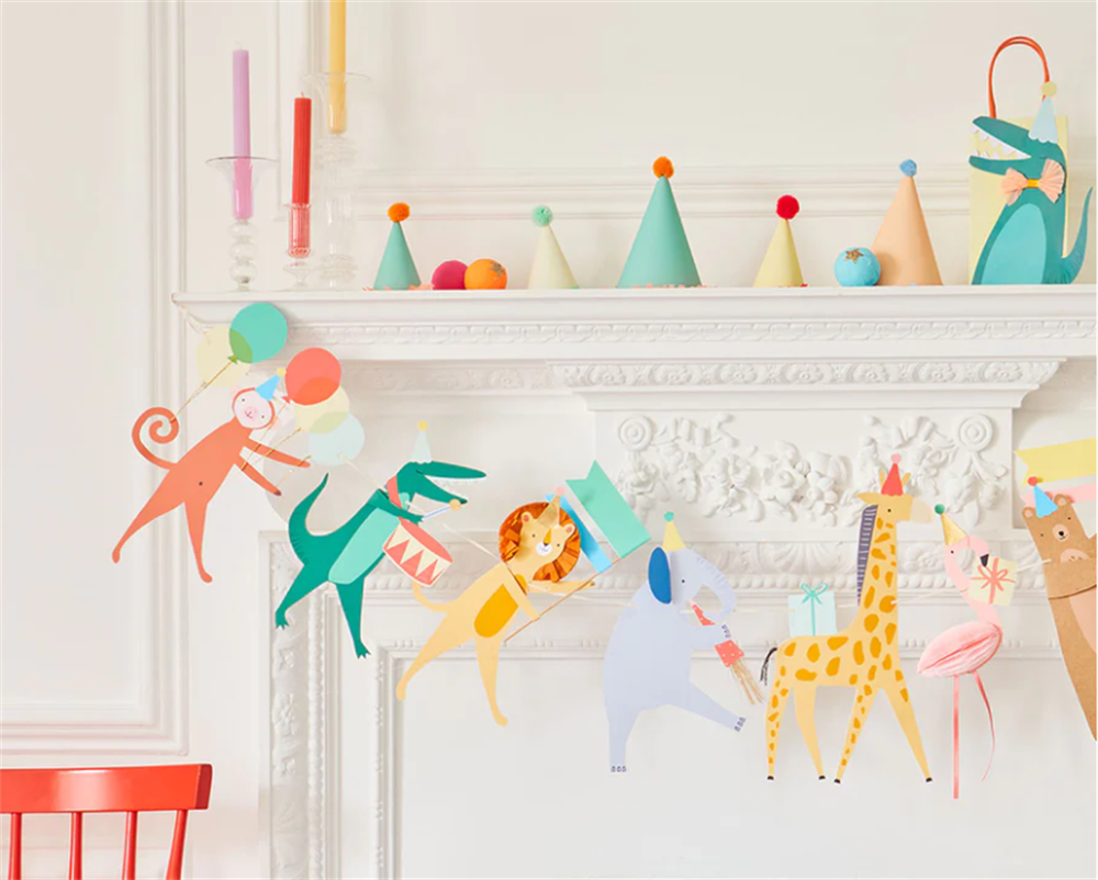 Meri Meri - Animal Parade Garland - Hayvan Geçit Töreni Asılan Süs ...