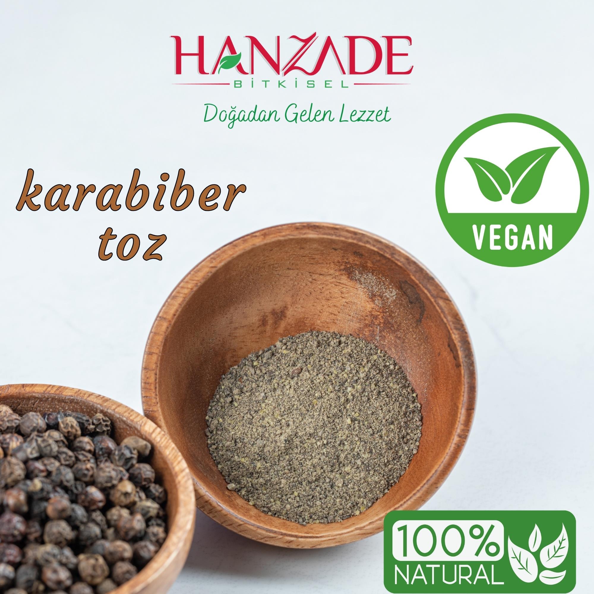 Hanzade Bitkisel Karabiber Toz Öğütülmüş Taze Çekim