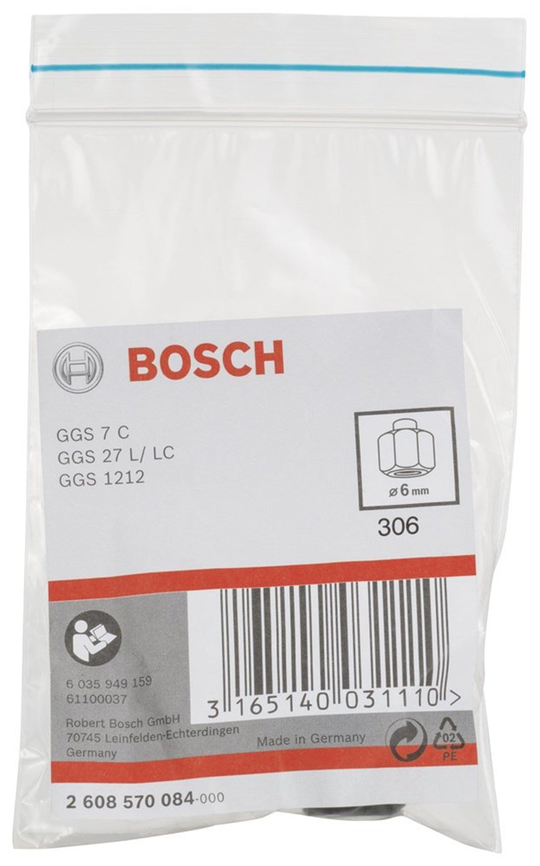 Bosch - GGS 7C-27 L/C Sıkma Somunlu Penset 6 mm | LastikTR.com