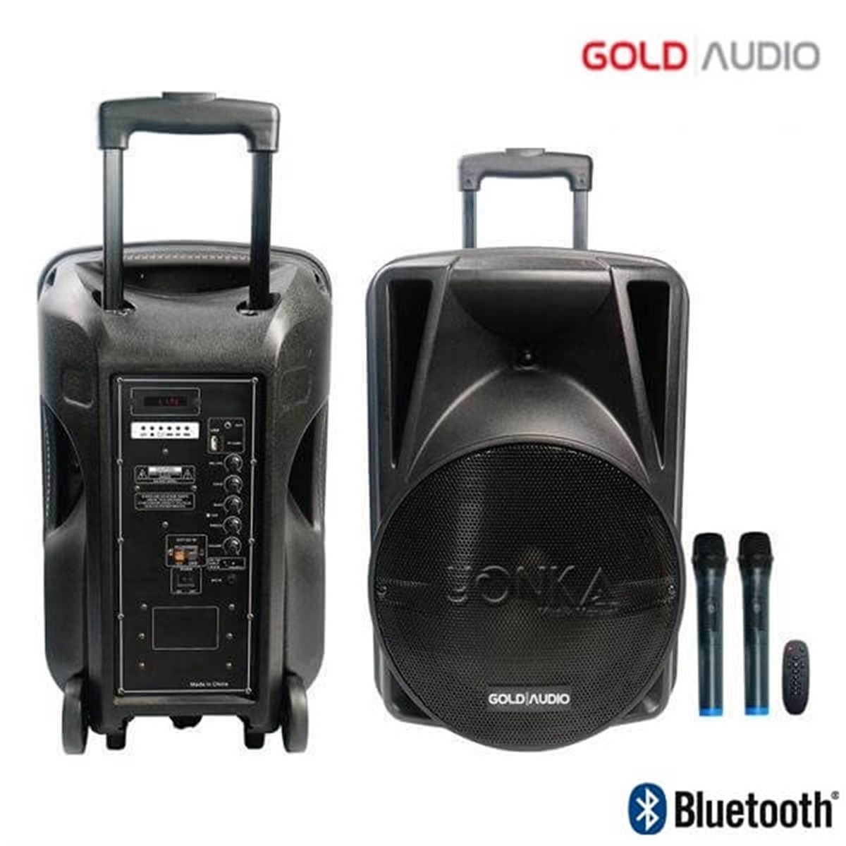 Gold Audio GA-3415EE Portatif Seyyar Ses Sistemi 38 cm EL+EL