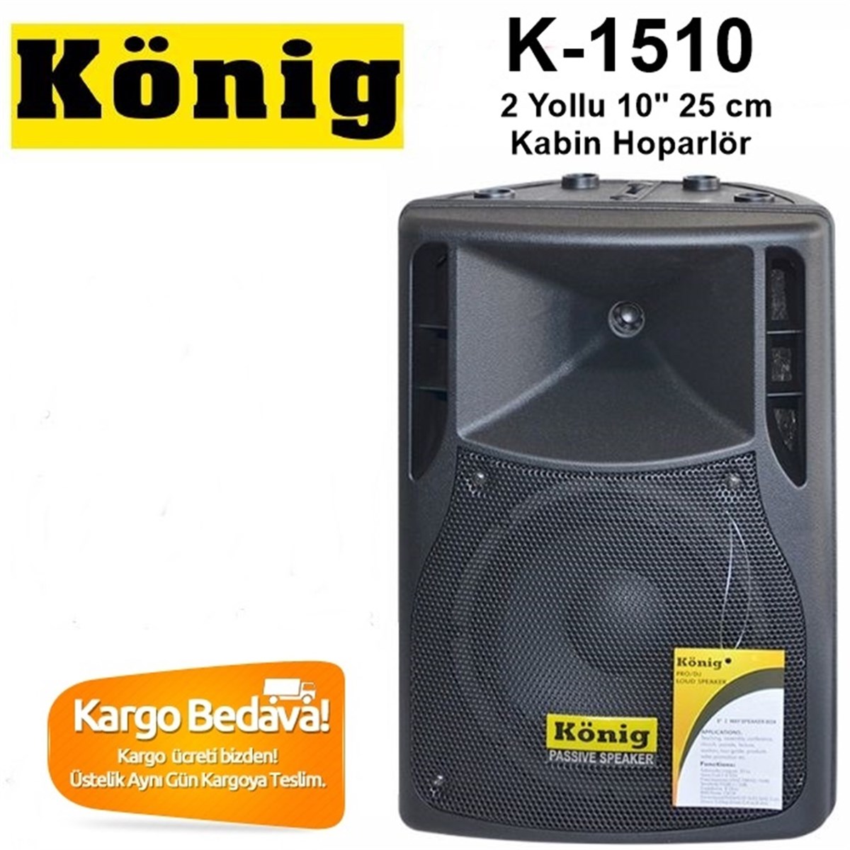 König K-1510 Kabin Hoparlör 10 450 Watt